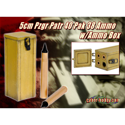 5cm Pzgr Patr 40 Pak 38 Ammo with Ammo Box - Machinegun