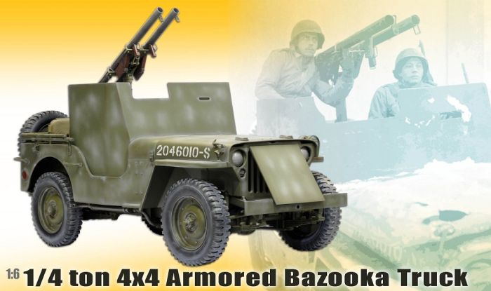 1/4 Ton 4x4 Armored Bazooka Truck Cyber Hobby - Machinegun
