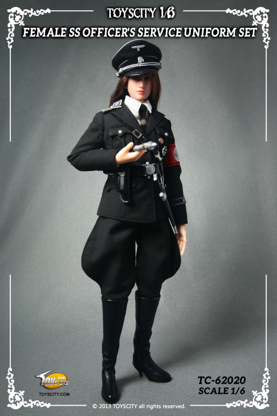 Female SS Officer's Service Uniform Set Black Toys City - Machinegun
