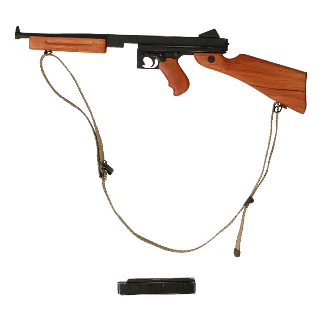 Wooden Diecast Thompson M1A1 Submachine Gun (Black) Soldier Story ...