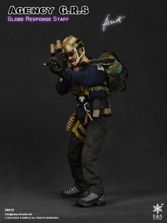 Figurine 1/6 Agency GRS - Globe Response Staff - Machinegun.fr