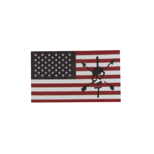 Green Beret US Army Special Forces ODA Team Patch (Red) Easy & Simple - Machinegun