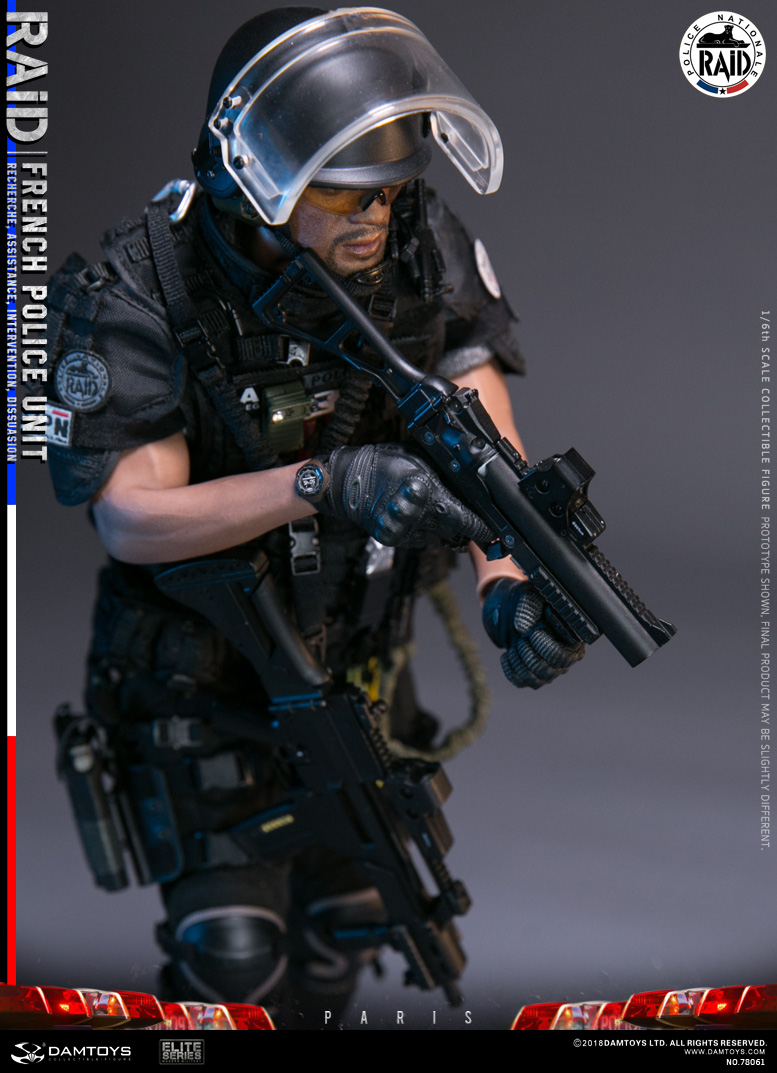 Figurine 1/6 French Police Unit - Raid In Paris - Machinegun.fr