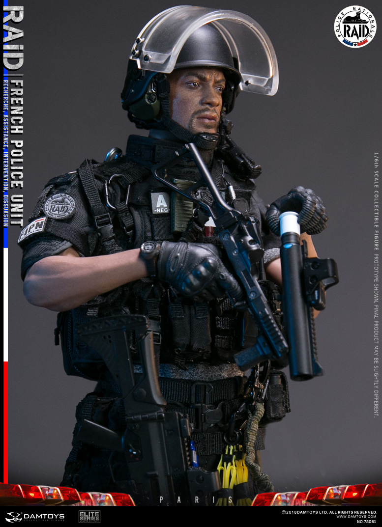 Figurine 1/6 French Police Unit - Raid In Paris - Machinegun.fr
