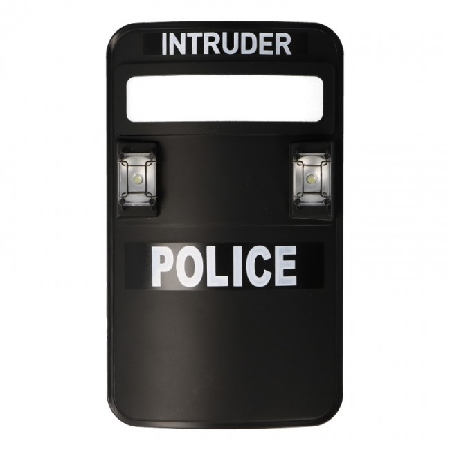 LED Light Up Intruder Tactical Shield (Black) Soldier Story - Machinegun