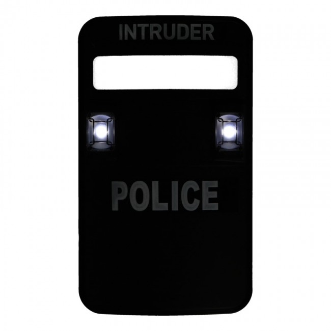 LED Light Up Intruder Tactical Shield (Black) Soldier Story - Machinegun