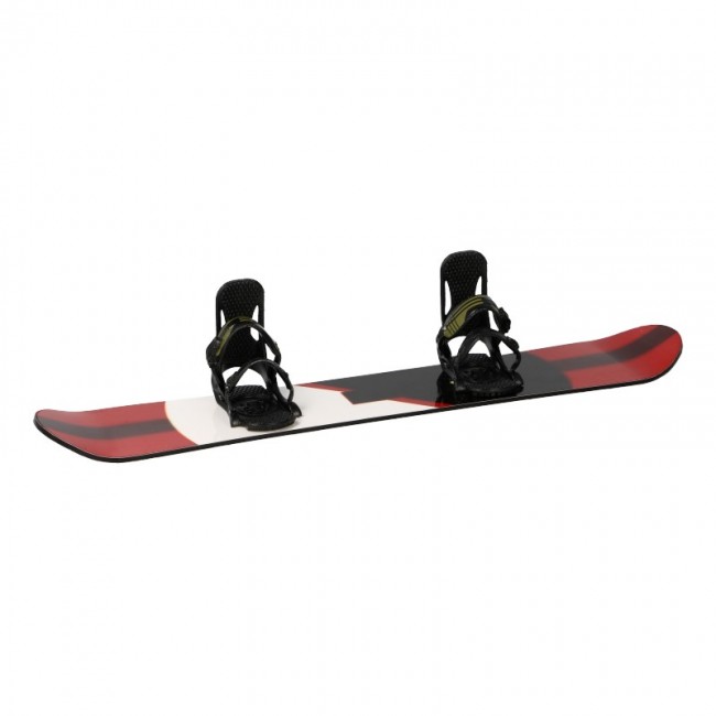 Planche de snowboard avec fixations (Rouge) - Machinegun