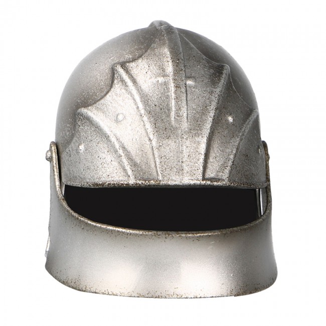 Casque Sallet de chevalier gothique en métal (Argent) / QUICK-TOY