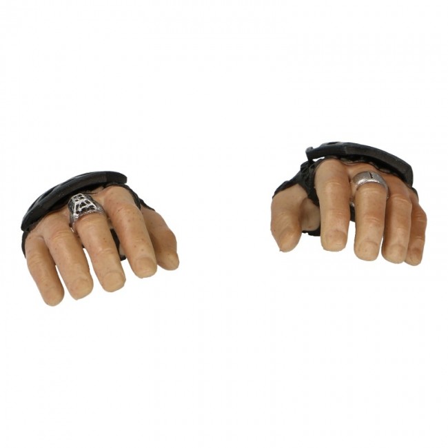 Caucasian Male Dwarf Hands with protections (Black) Asmus Toys - Machinegun