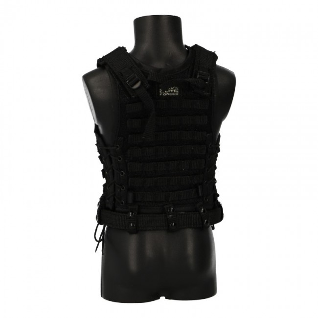 SRVV Elite Forces Modular V2 Tactical Vest (Black) - Machinegun