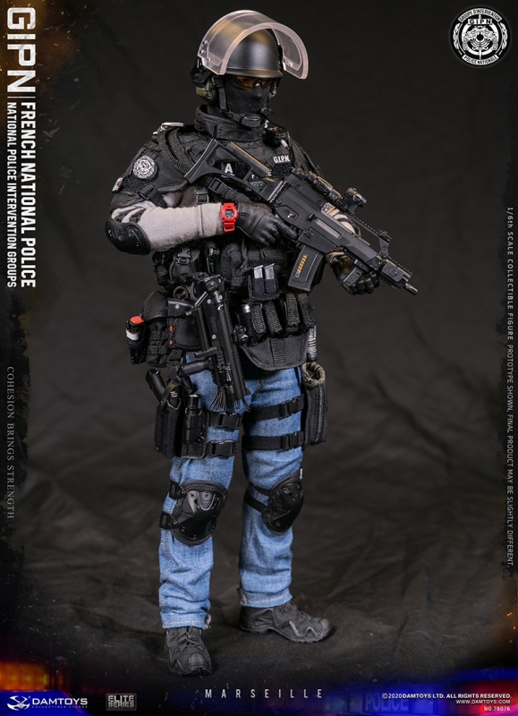 Figurine 1/6 French National Police Intervention Groups - GIPN In Marseille - Machinegun.fr