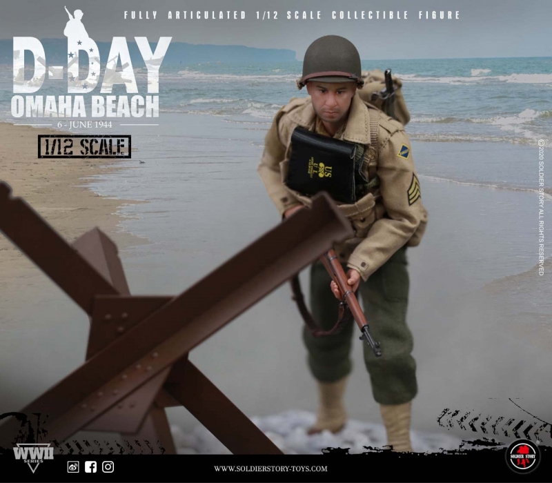 D-Day Omaha Beach 6 June 1944 - WWII US 2nd Ranger Battalion Sergeant ...