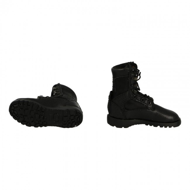 Bottes tactiques en cuir (Noir) - Machinegun