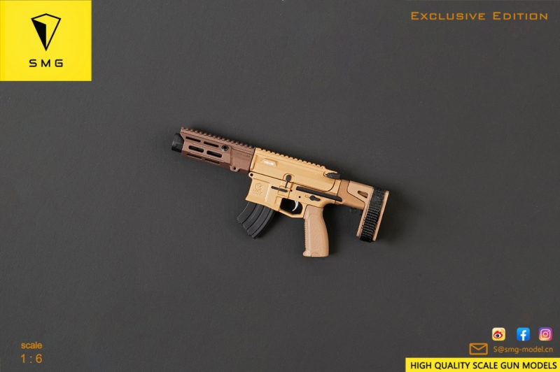 PDX Series Weapon Model Assault Rifle (Beige) SMG Model - Machinegun