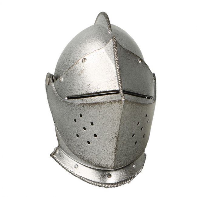 Casque de chevalier Dragon en métal (Argent) - Machinegun