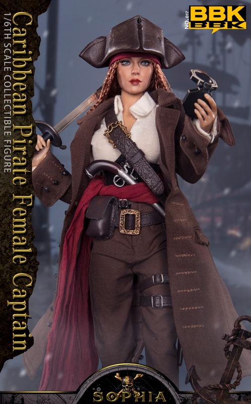 Caribbean Pirate Female Captain - Sophia - Machinegun