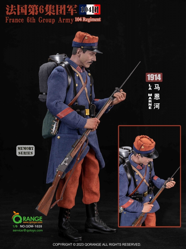 France 6th Group Army 104 Regiment La Marne 1914 Qrange - Machinegun