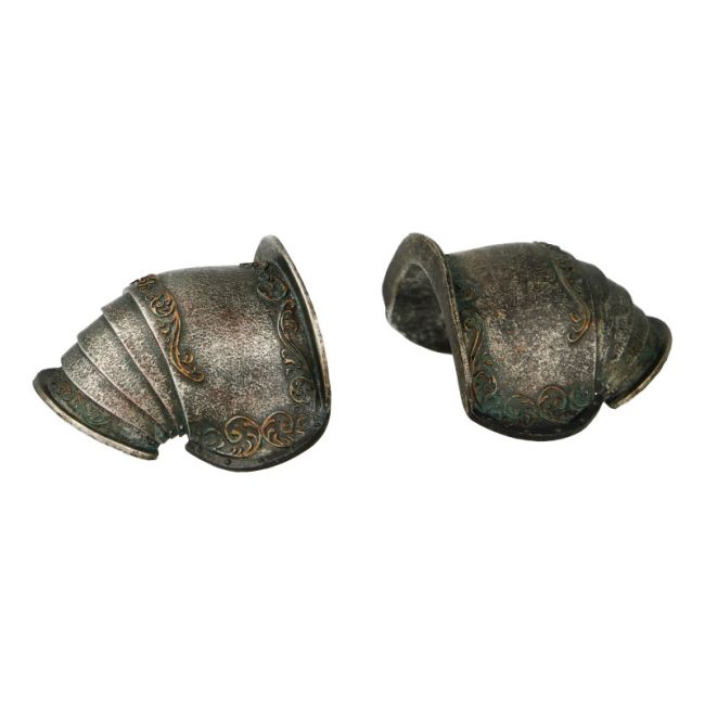 Female Worn Knight Shoulder Pads (Grey) TB League - Machinegun