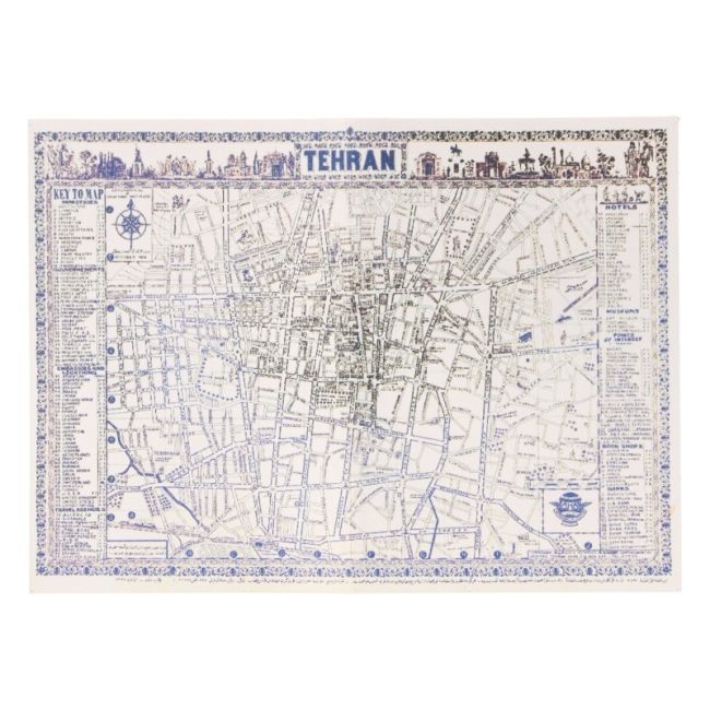 Tehran Topographic Map (White) Ujindou - Machinegun